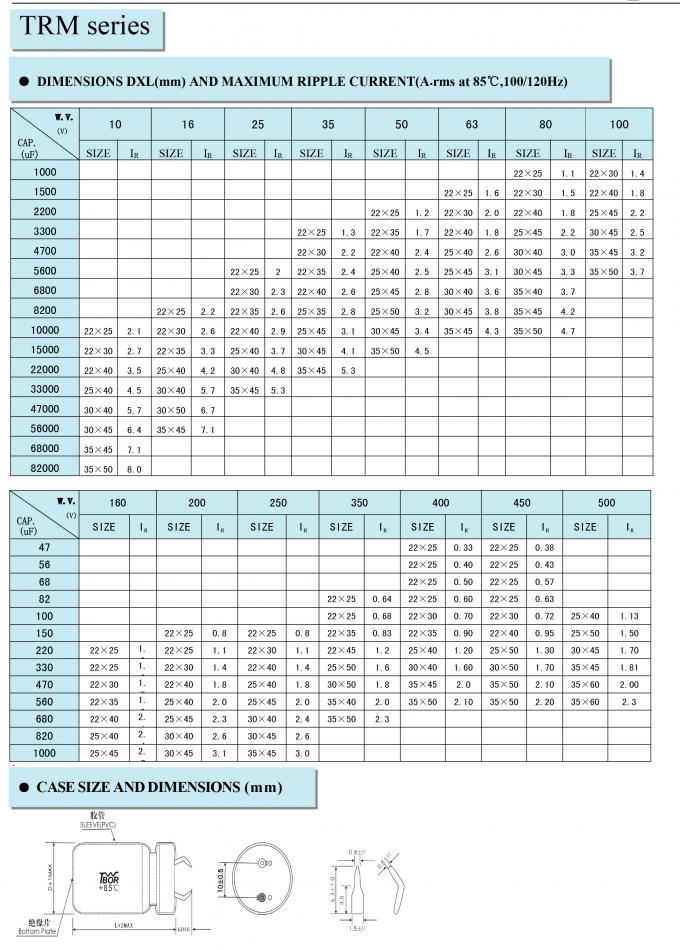 30x50mm UPS Capacitor 6800uF 80V Power Supply Filter Capacitor
